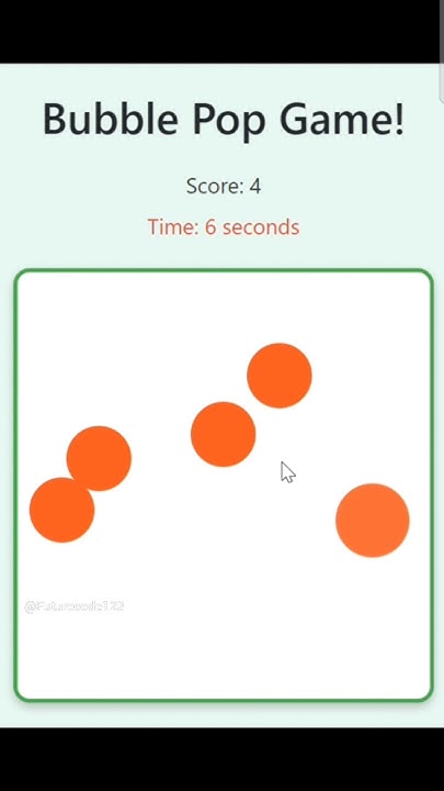 Bubble Pop Game using html css bootstrap and javascript - YouTube