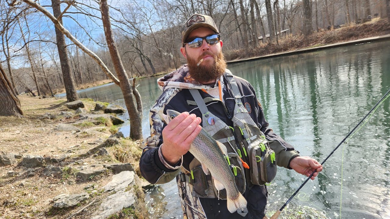 Trout Fishing at Bennett Springs State Park; 20 Plus Minutes of Hauling ...