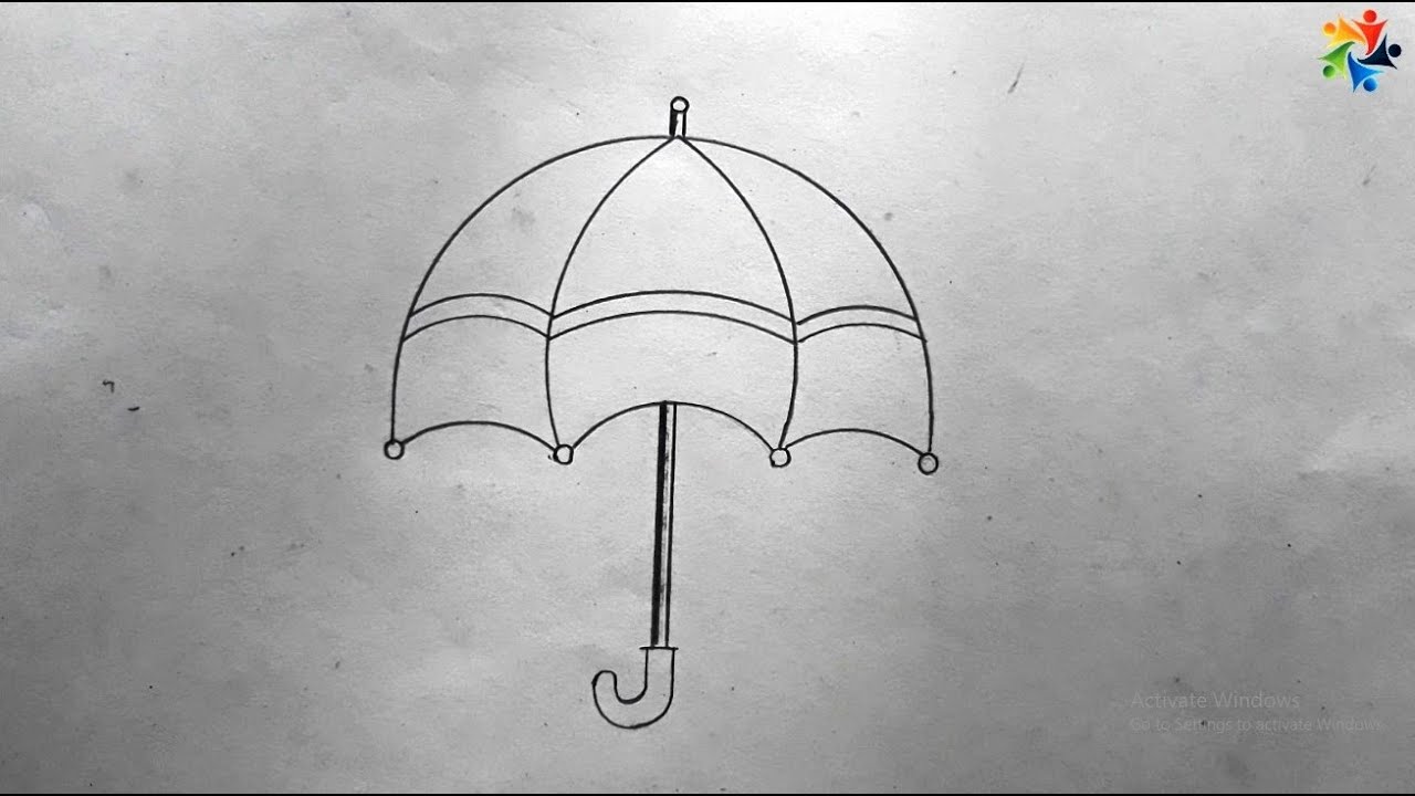 Draw an Umbrella | Umbrella Drawing Easy Tutorial (In Short Time) - YouTube