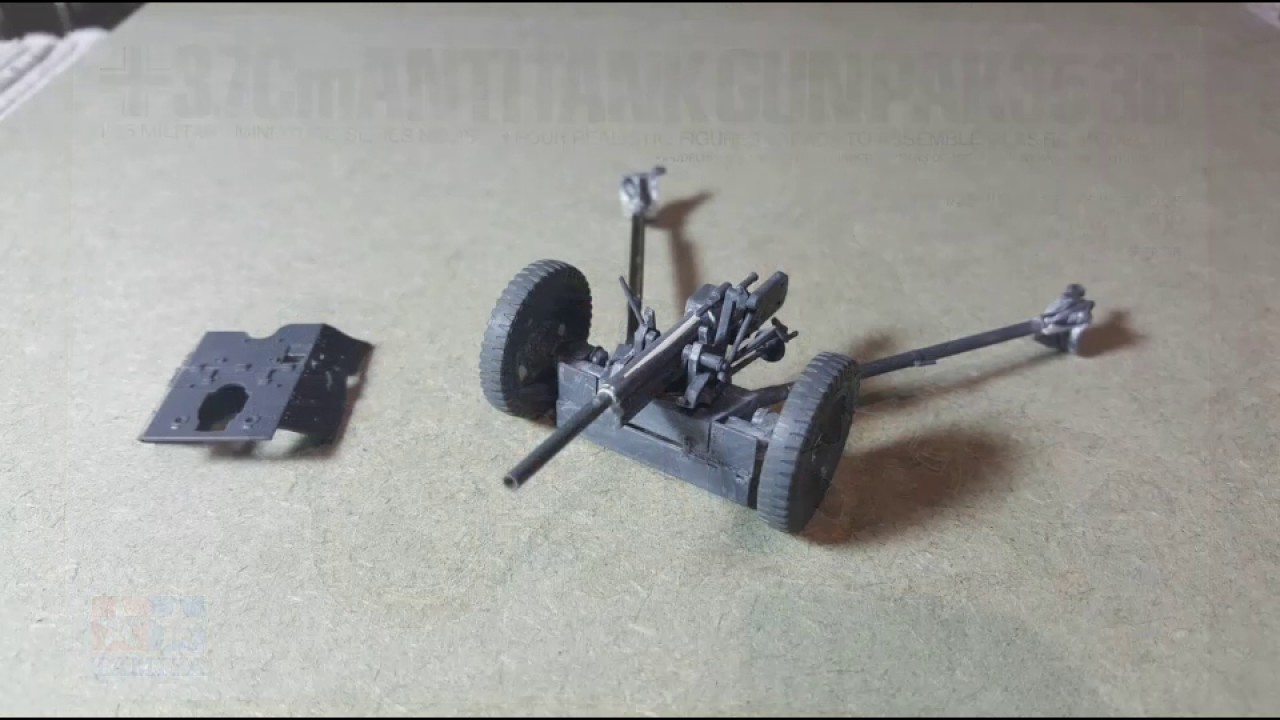 Tamiya 3.7 cm pak 35/36 diorama (part one) - YouTube