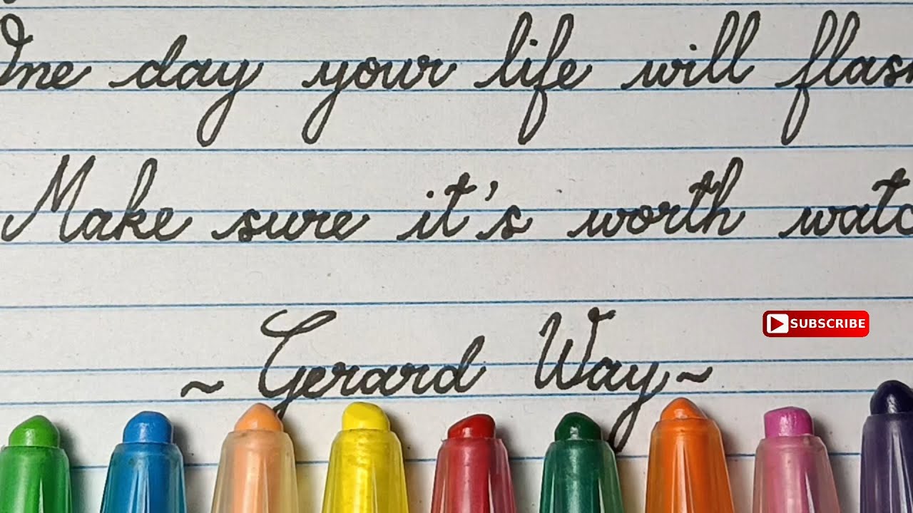 Best Inspirational Quotes in English Cursive Writing | Handwriting ...