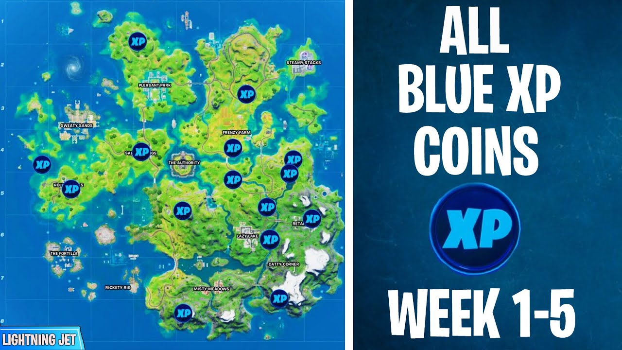 All 15 Blue XP Coins in Fortnite Chapter 2 Season 3 - Fortnite Secret ...