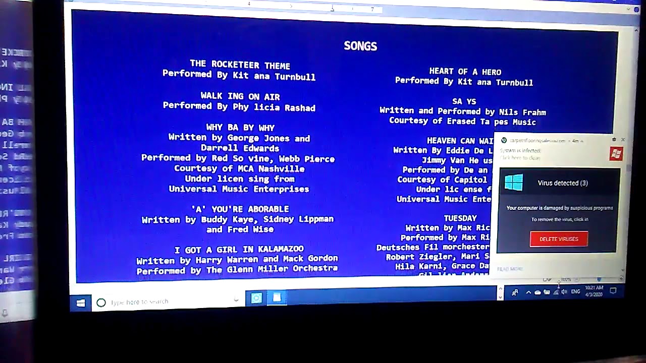 The Rocketeer End Credits - YouTube