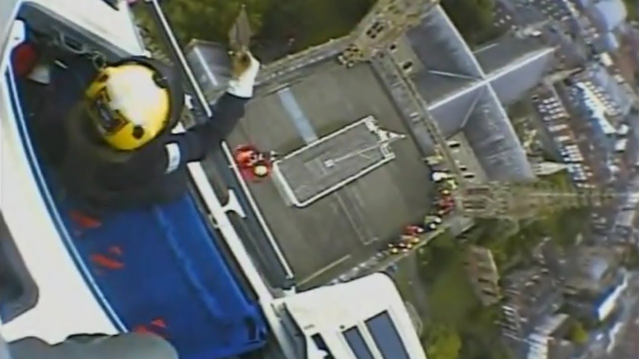 Coastguard rescues man from Worcester Cathedral bell tower - YouTube