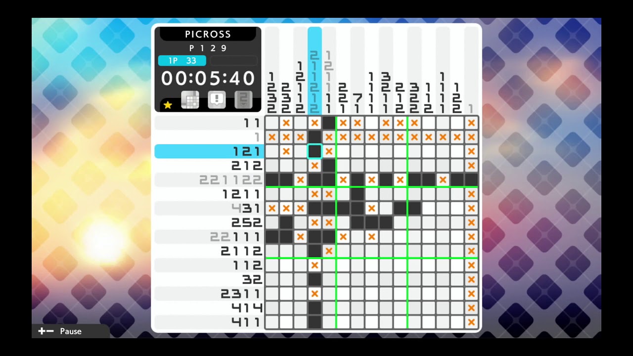 Picross S4 Switch P129 - YouTube