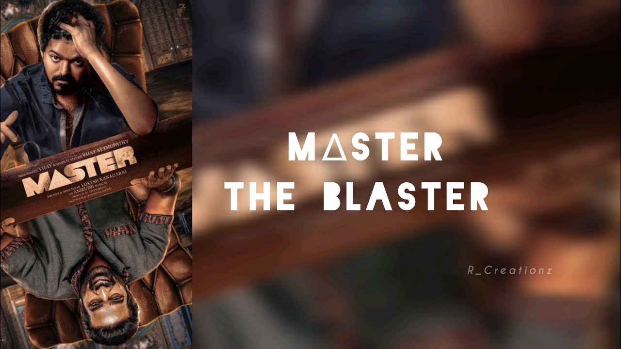MASTER - Master The Blaster lyrical Status / TELUGU / Vijay Talapathy // - YouTube