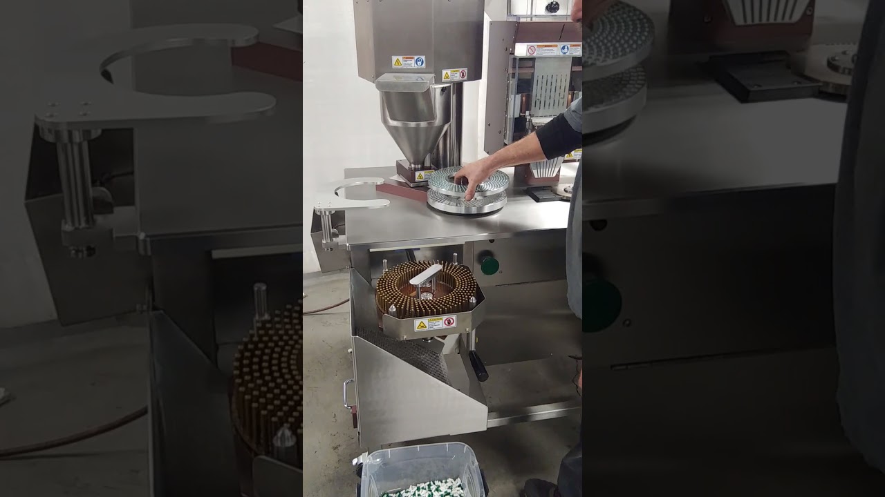 schaefer model 10 semi automatic capsule filler version 4.2 - YouTube