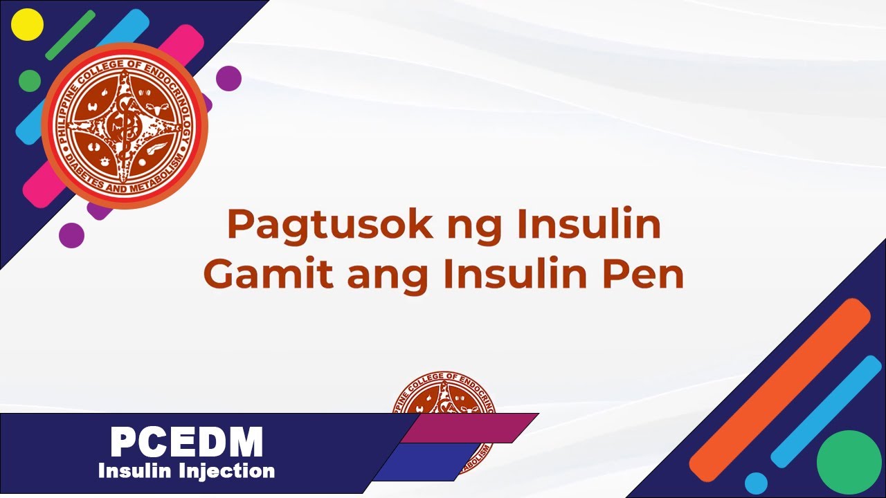 Injecting Insulin with a Pen (TAGALOG version) | PCEDM - YouTube