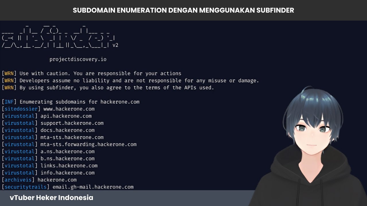 Subdomain Enumeration dengan menggunakan Subfinder - YouTube