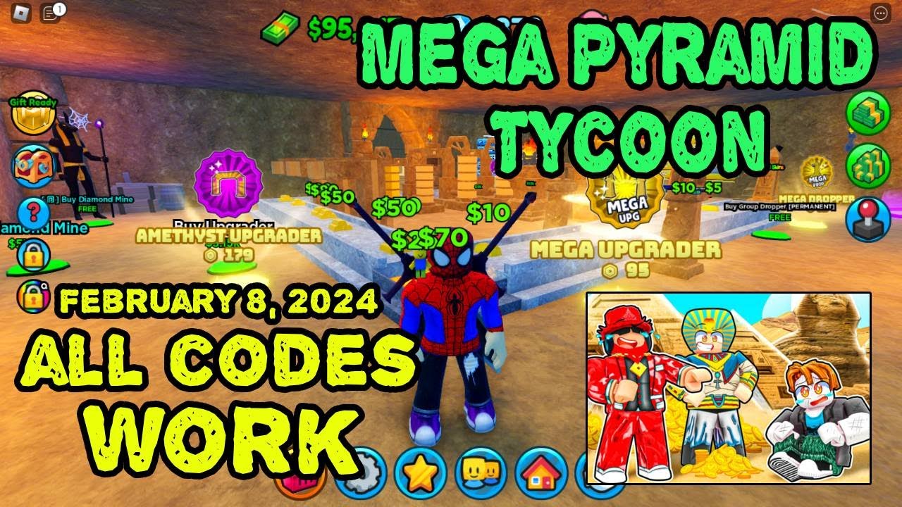 *All Codes Work* Mega Pyramid Tycoon Roblox, February 8, 2024 | How to ...