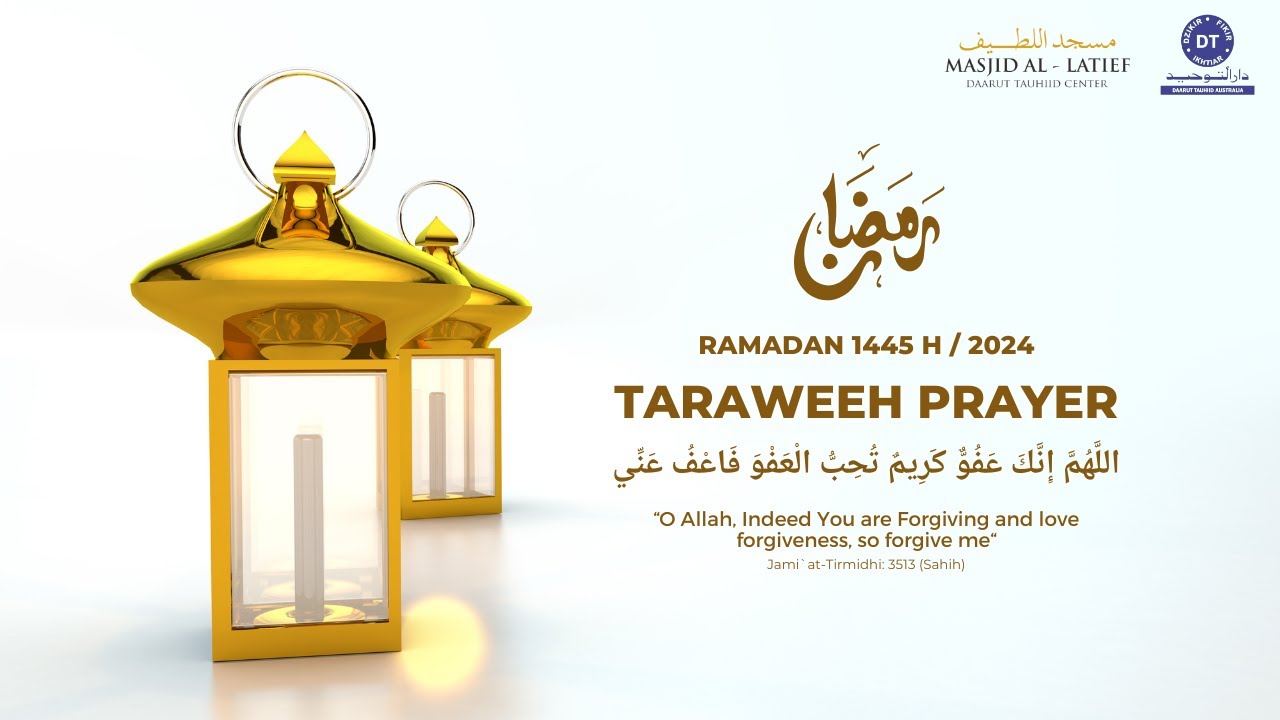 Taraweeh Prayer 22 Ramadan 1445 - 01 Apr 2024 - YouTube