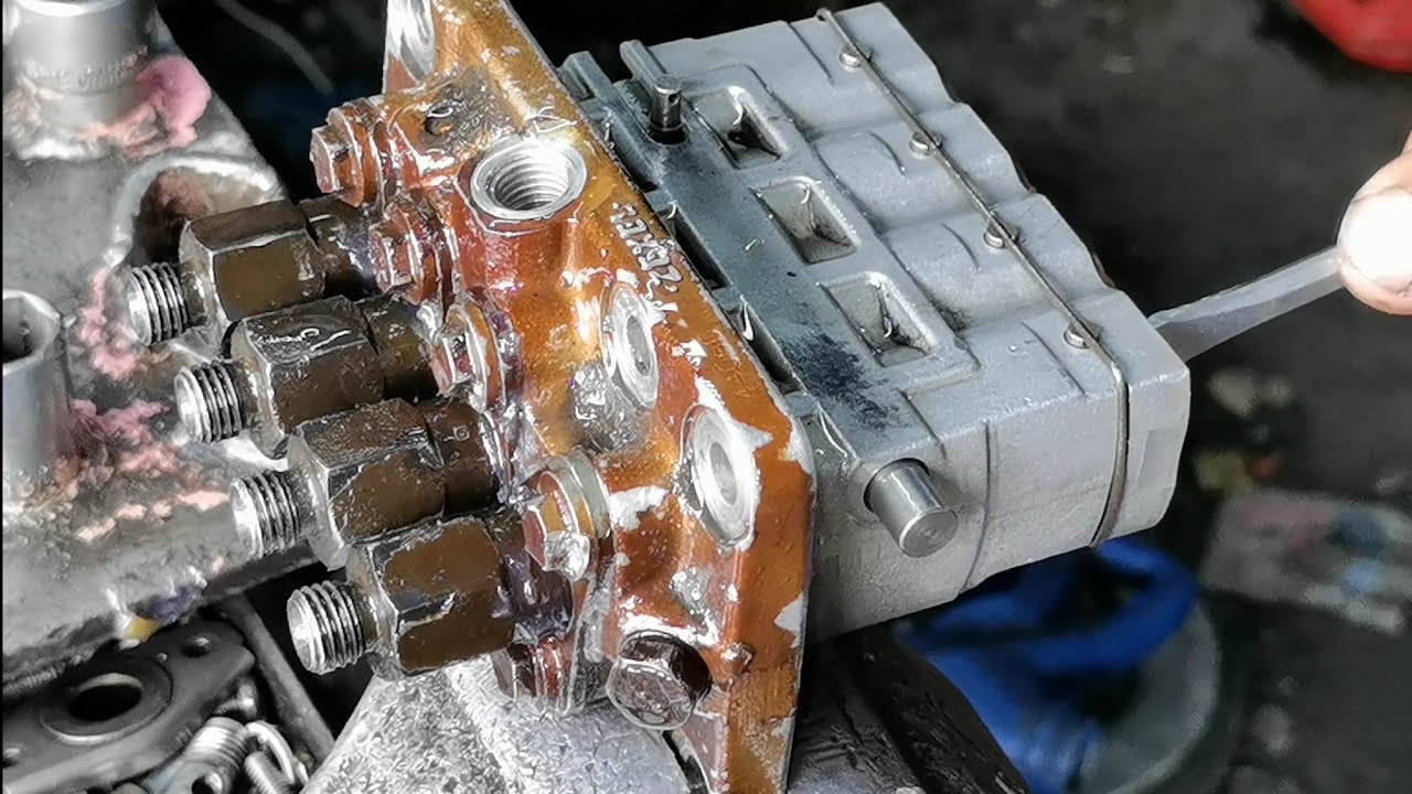 how to repair inline fuel pump and engine oil mix problem Perkins 20kva ...