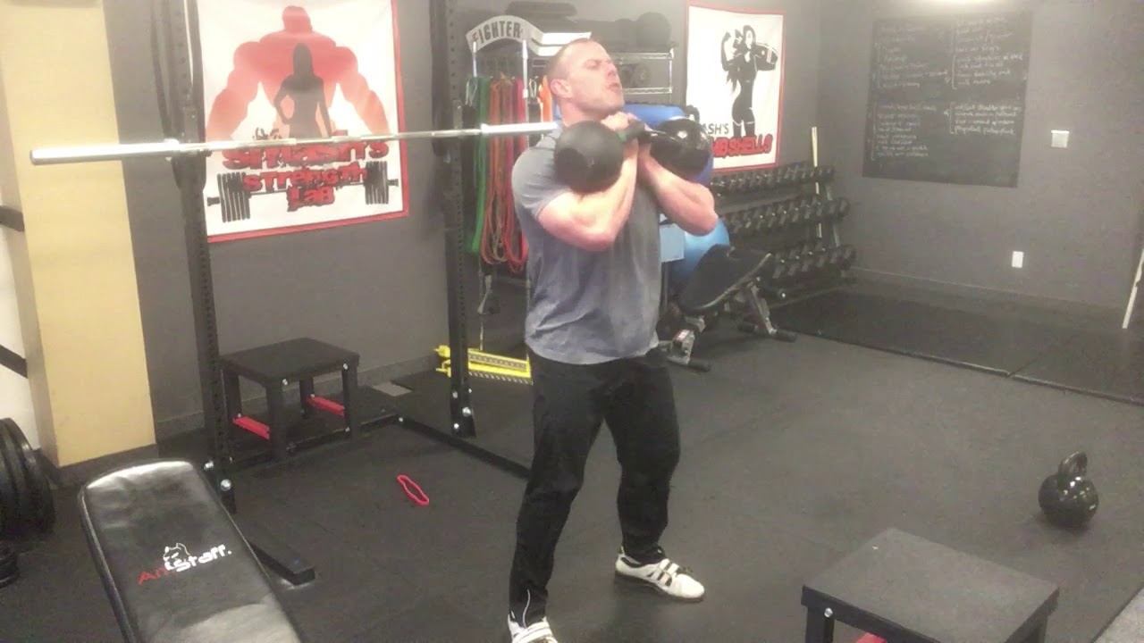 Double Rack Kettlebell Squat - YouTube