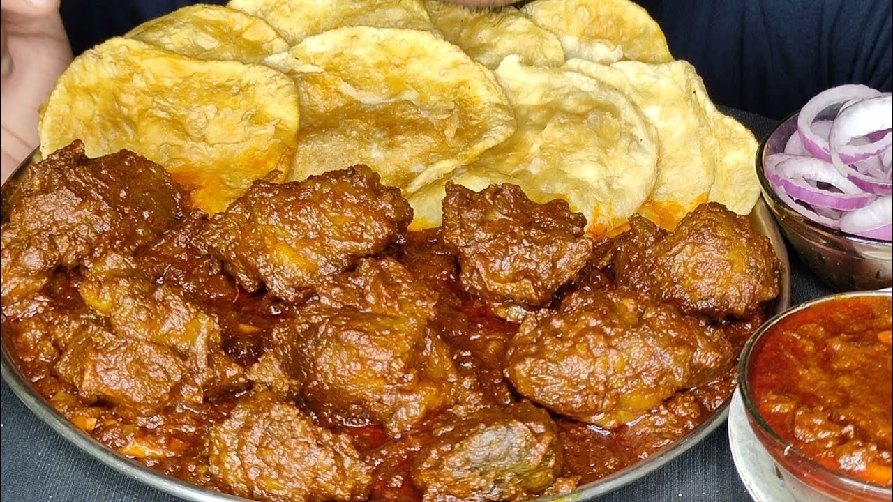Puri mutton eating mutton eating challenge mutton eating asmr mutton ...
