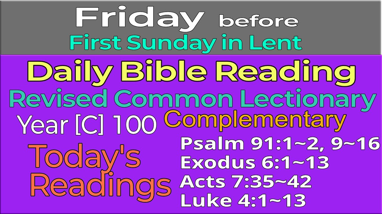 2025.March.7.FRIDAY, before First Sunday in Lent: Revised Common ...