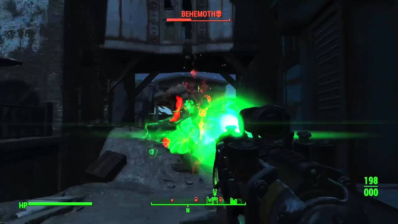 Fallout 4 Never Ending Automatic Plasma Rifle Vs Behemoth Youtube