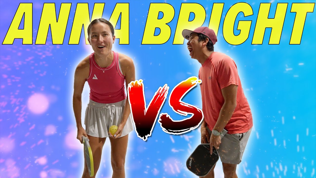 I challenged Anna Bright to a singles game (PROS VS JOES) - YouTube
