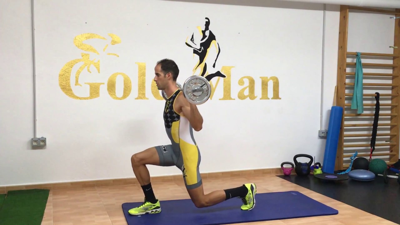 Zancada alterna hacia delante y atrás con peso - YouTube