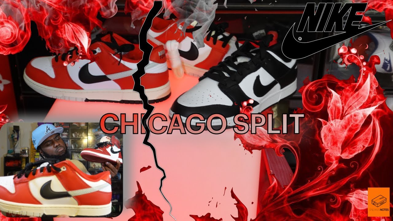 NIKE DUNK LOW CHICAGO SPLIT REVIEW - YouTube