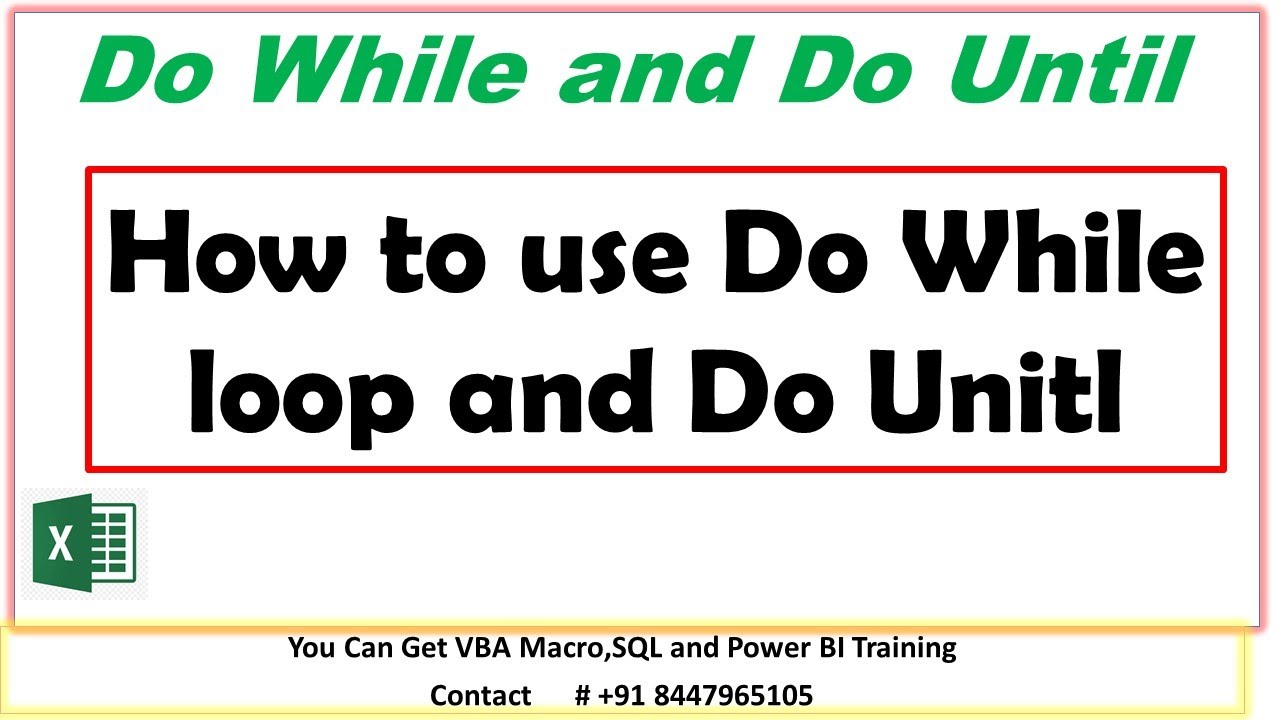 How to use Do while Loop and do until loop' | Hindi - YouTube