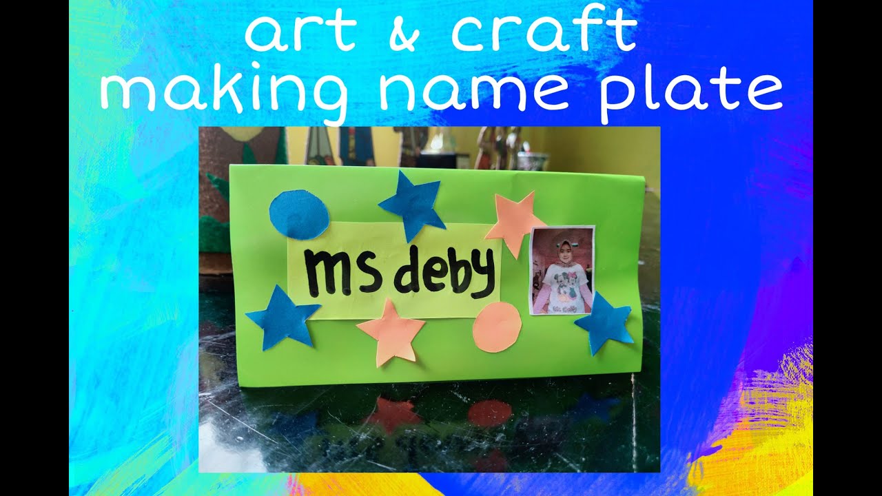 Art and craft activity making name plate - YouTube