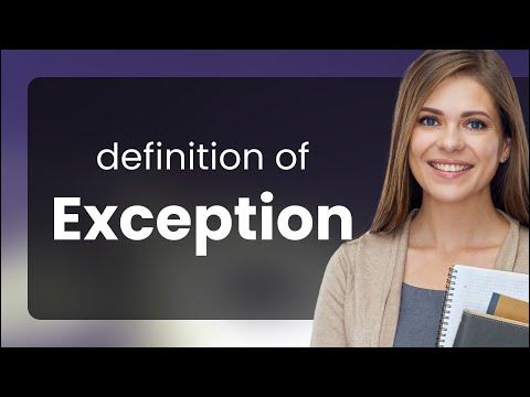 Exception | EXCEPTION meaning - YouTube