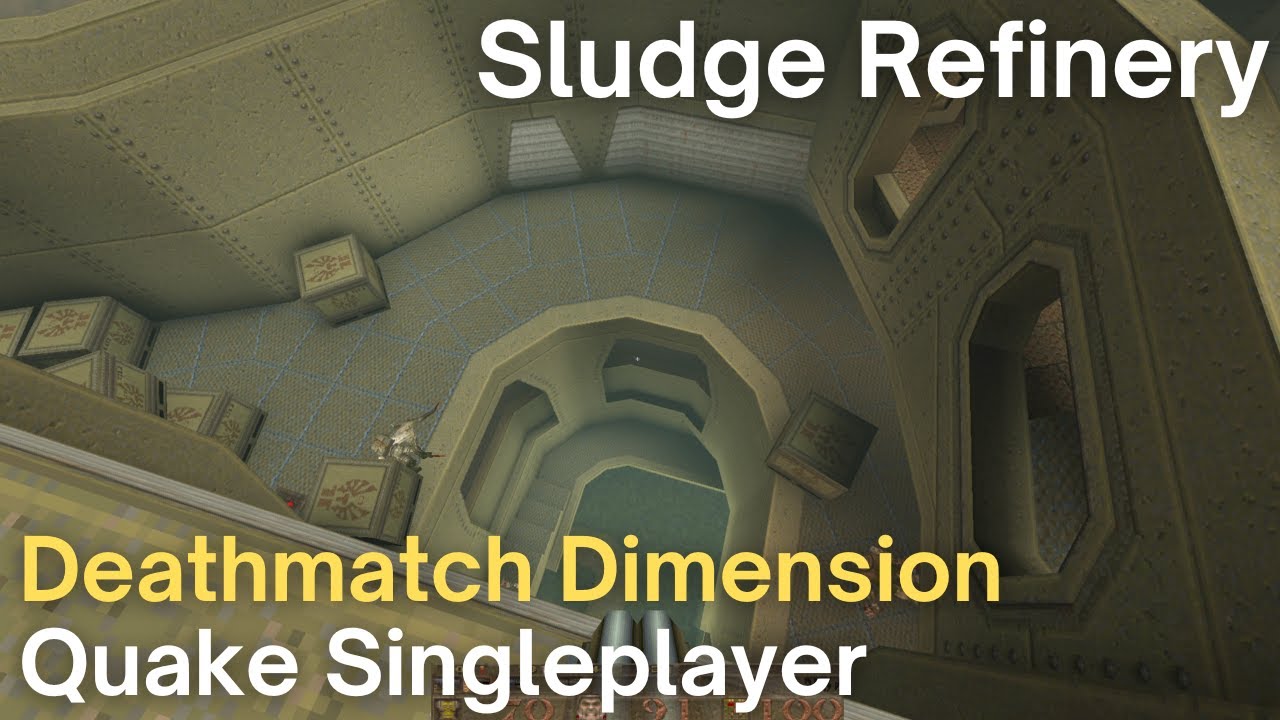 Quake Singleplayer - Deathmatch Dimension - Sludge Refinery (dmd9 ...