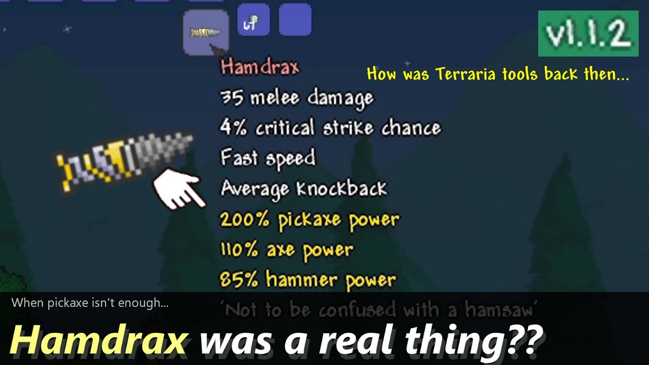Tools in old version of Terraria are cursed... ─ They behave all ...