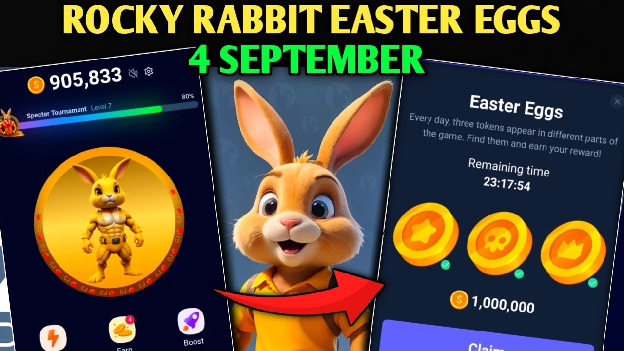 4 SEPTEMBER ROCKY RABBIT EASTER EGGS | TODAY ROCKY RABBIT EASTER EGGS | ROCKY RABBIT EASTER ...