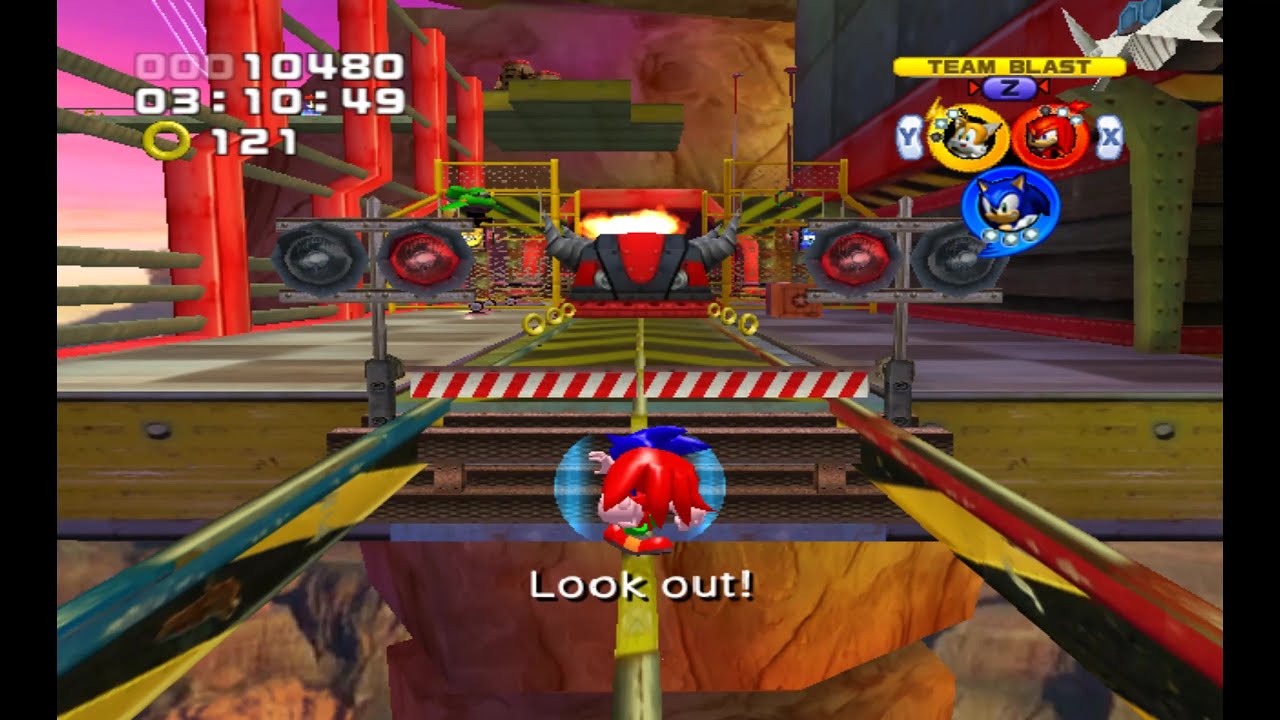 Sonic Heroes: Rail Canyon (Team Sonic) 47000 points (Normal Mission ...