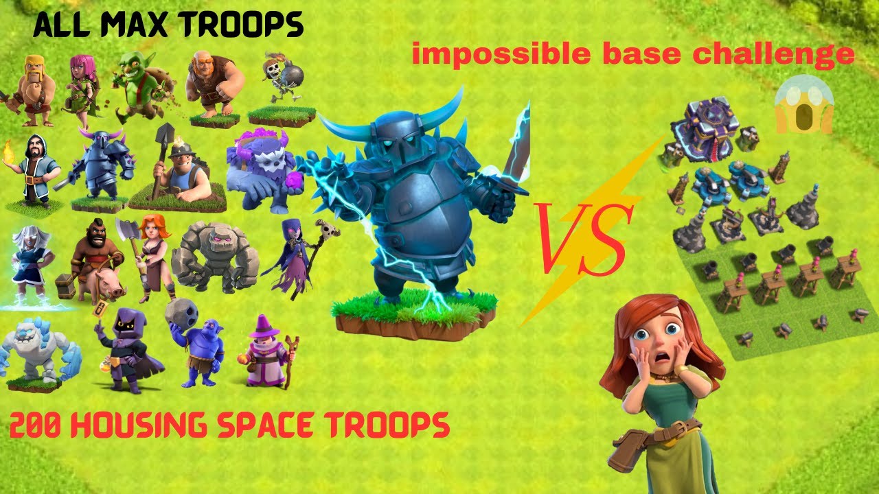 Impossible base challenge😱 | all troops vs base challenge| #coc | (clash of clan) |#AnishGamer ...