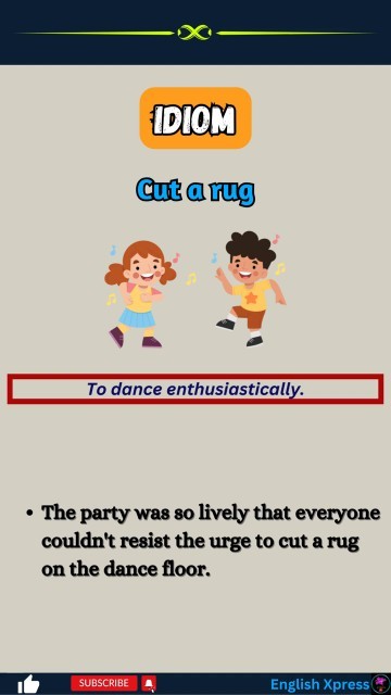 Cut a rug | English Idiom | Learn English | English Vocabulary #shorts ...