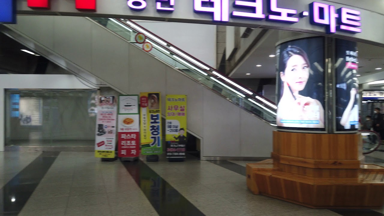 【4K】 12-0-0-6. Gangbyeon Subway Station walk tour, Seoul, Korea┃강변역 걷기 ...
