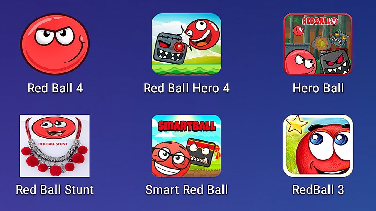 RED BALL 3 Smart Red Ball RED BALL STUNT Hero Ball Red Ball Hero 4 Red ...
