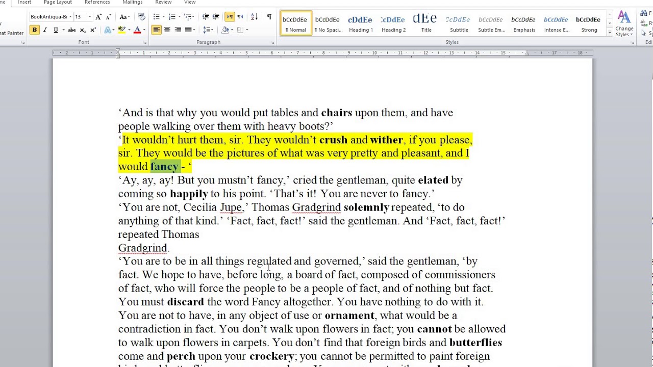 Hard Times chapter three and four part 1 - YouTube