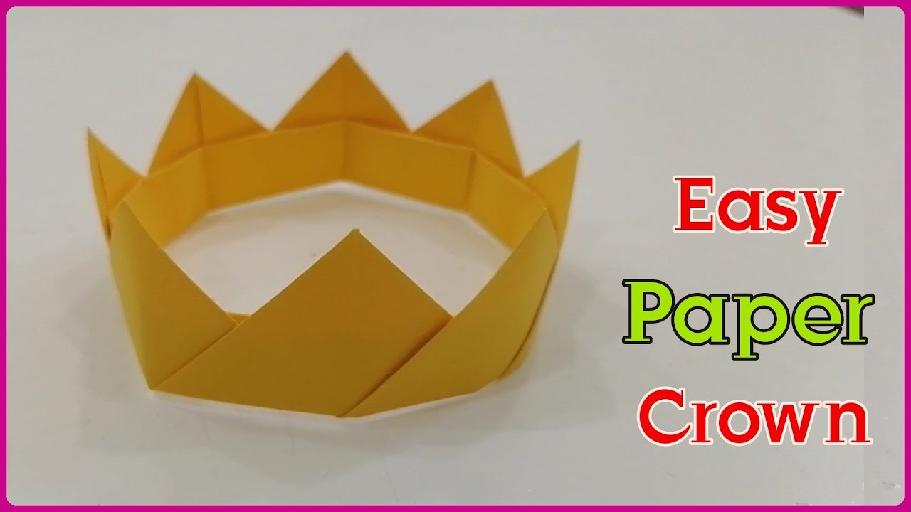 How to make paper crown | Origami Crown | paper craft - YouTube