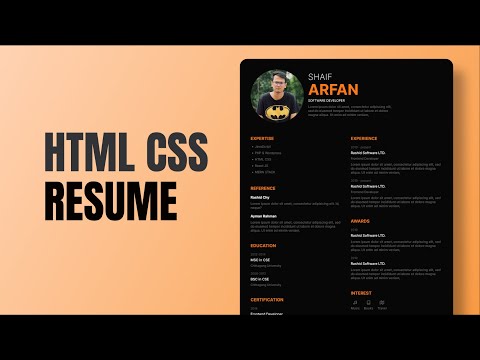 Where To Include Html And Css On Resume
