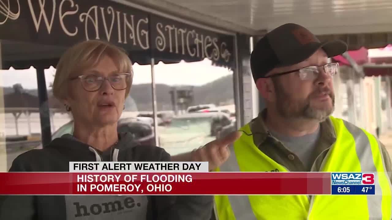 Looking at the history of flooding in Pomeroy, Ohio - YouTube