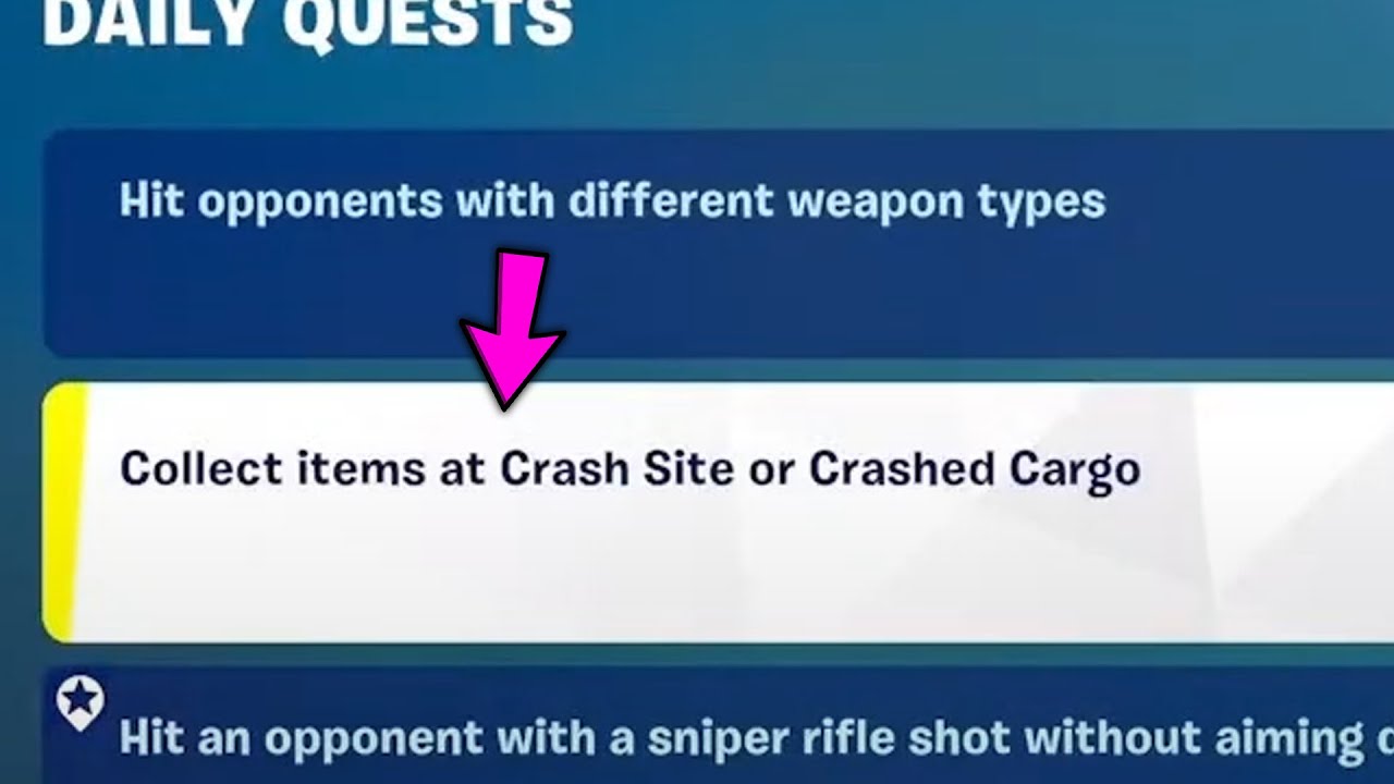 Collect items at Crash Site or Crashed Cargo - YouTube