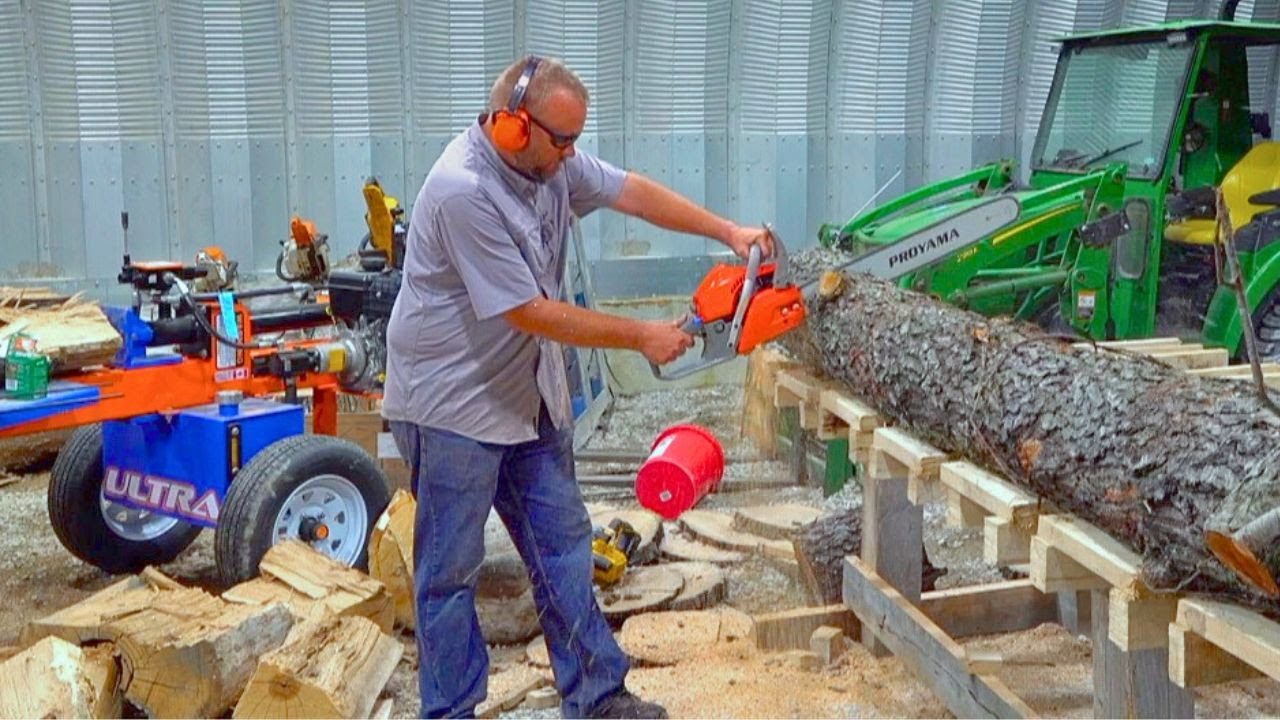 This Easy DIY Log Deck will Save Your Back - YouTube