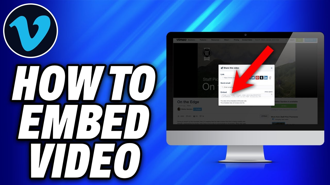 How To Embed Video In Vimeo - Easy Fix - YouTube