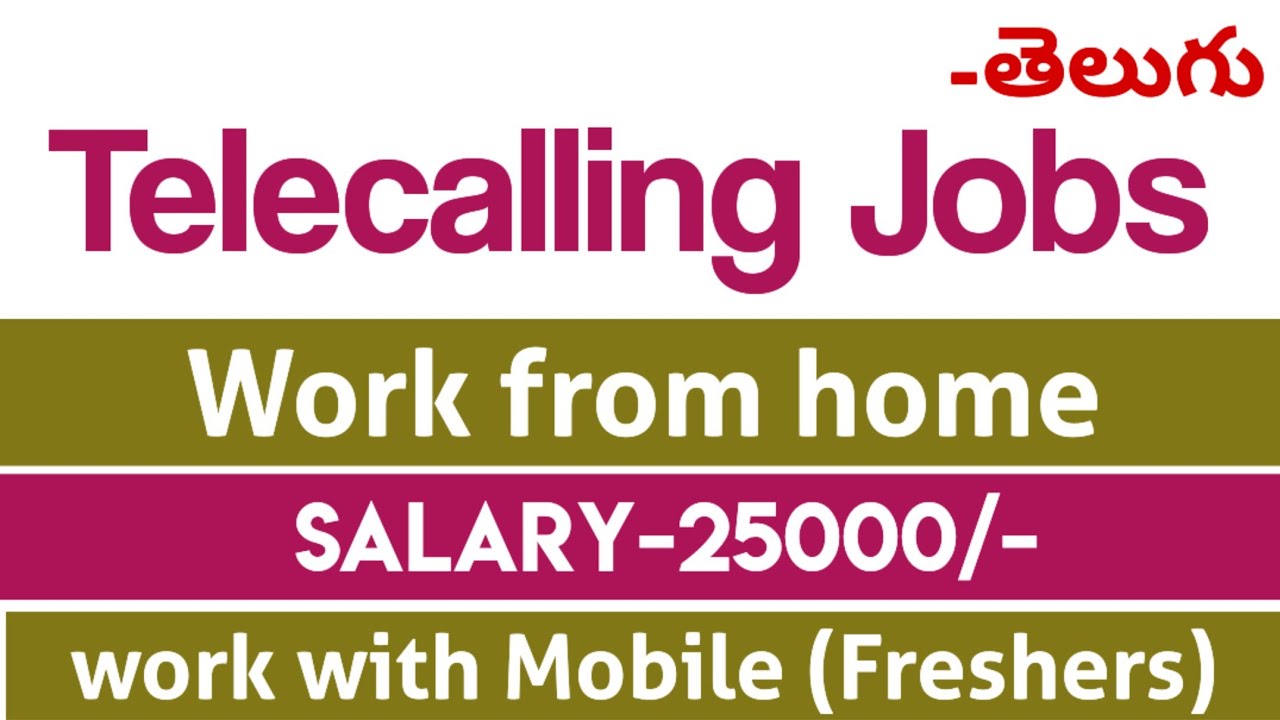 Telecalling Jobs ||work from home || freshers Can Apply ||No-experience ...