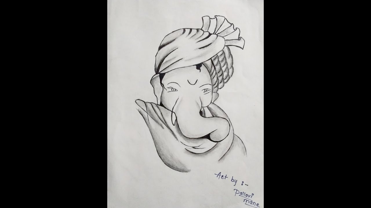 How to draw easy Ganpati sketch | step by step tutorial | - YouTube