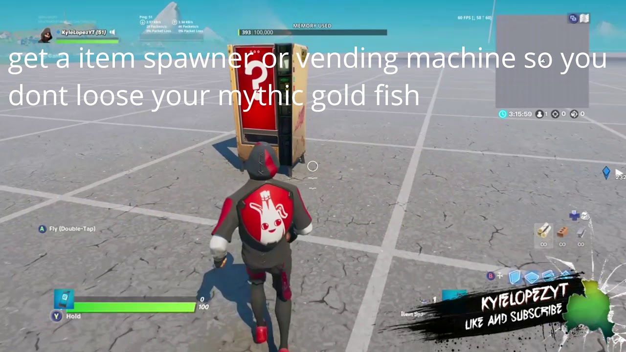How to get Mythic Goldfish in fortnite creative mode - YouTube