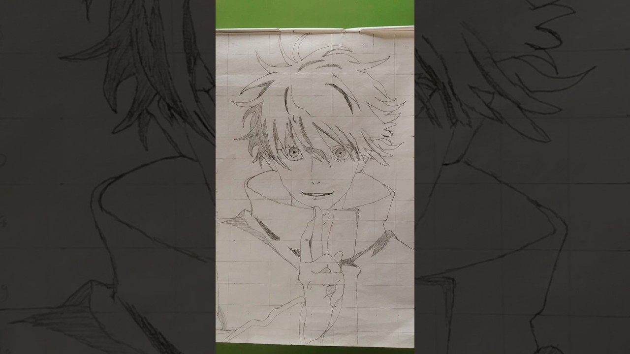 gojo outline tutorial #phonk #music #shorts #drawing #art - YouTube