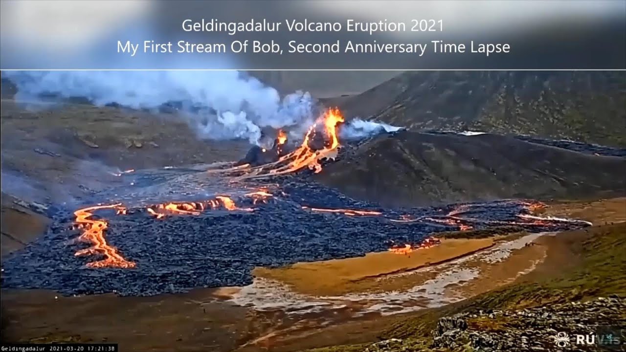 Geldingadalur Volcano Eruption - Bob day 1 - YouTube