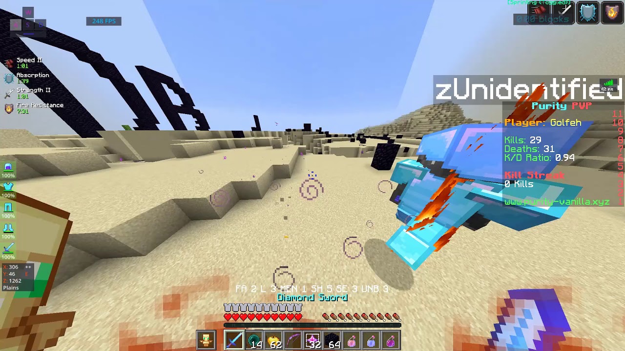 "GOLFEH VS. zUNIDENTIFIED" ™️ c. 2020 | Minecraft 1.15.2 PVP | Purity ...