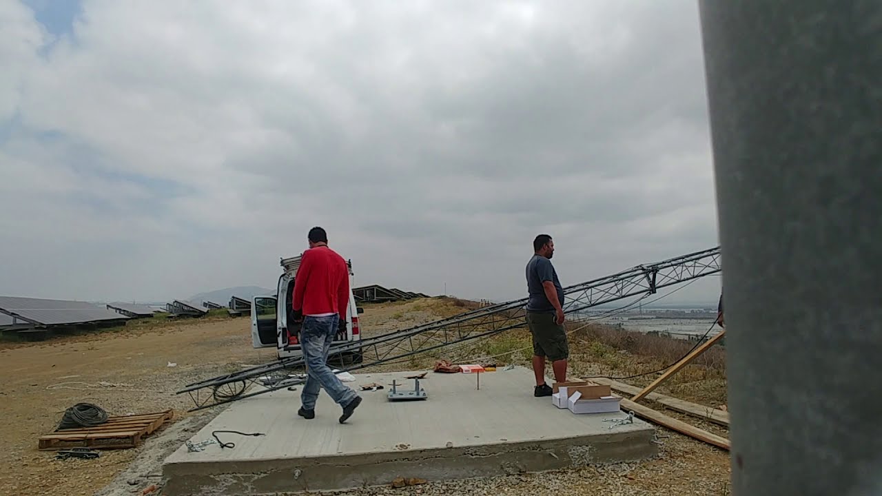 Rohn25G Tower Install - YouTube