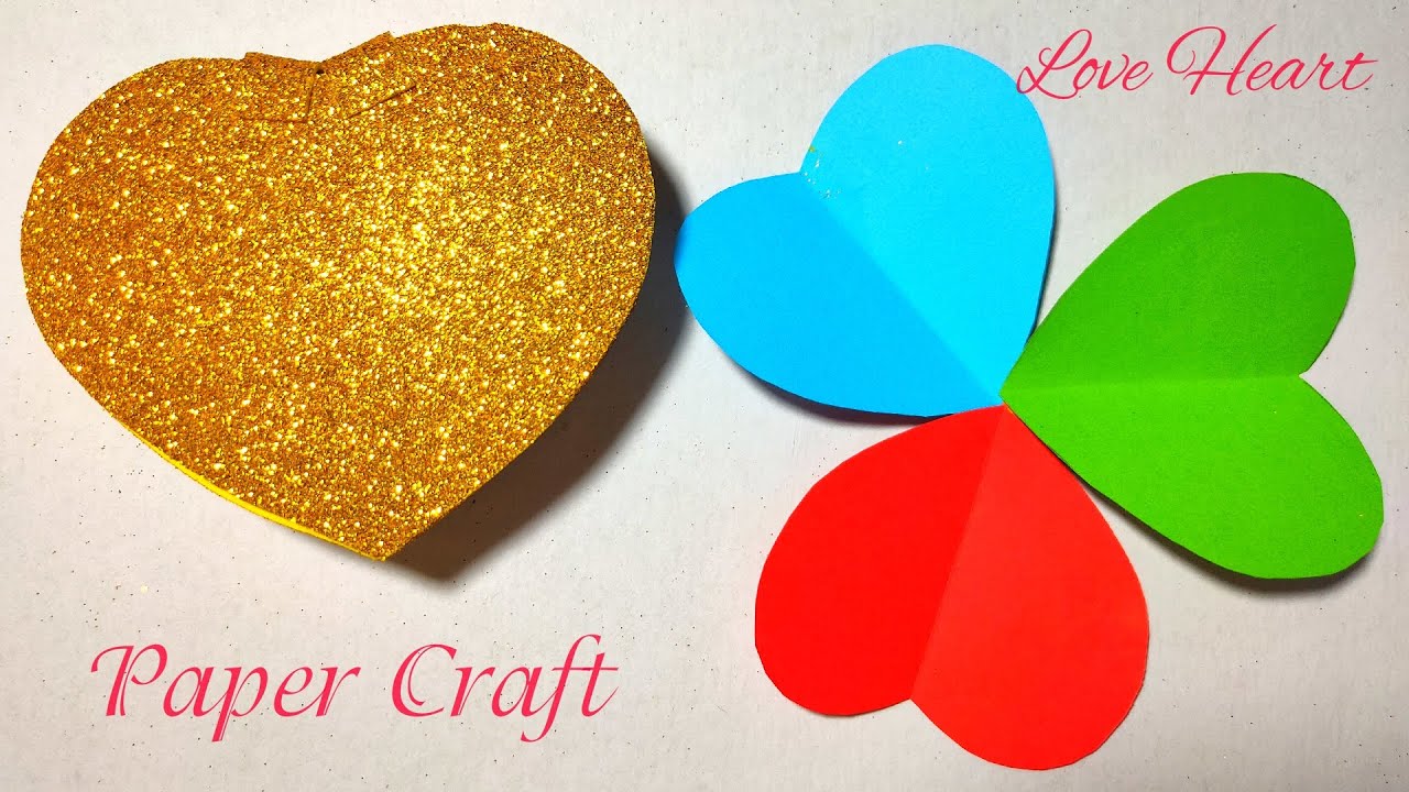 How to Make A Heart Shaped Paper Gift Box For Your Love One - YouTube