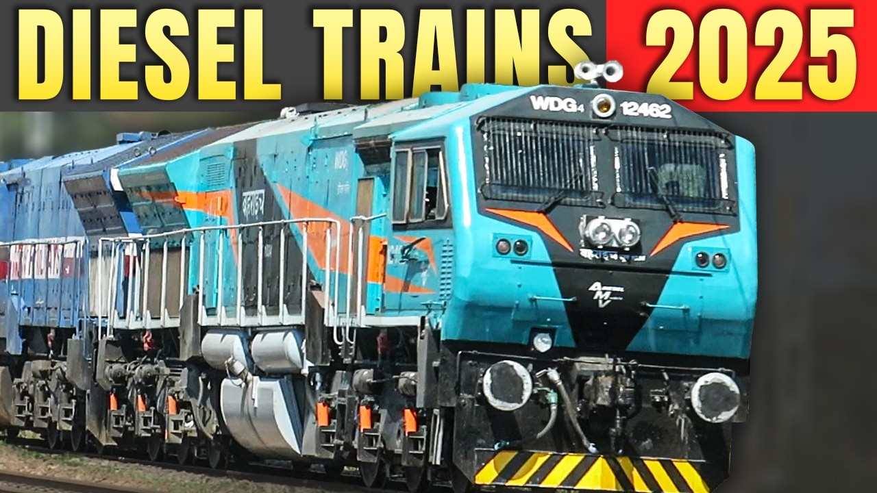 Fast Diesel Trains 2025 | Diesel Trains speeding around | Indian ...